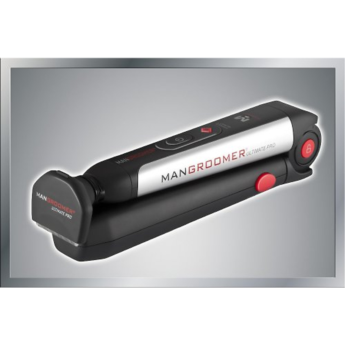MANGROOMER - ULTIMATE PRO Back Shaver with 2 Shock Absorber Flex Heads, Power Hinge, Extreme Reach Handle and Power Burst