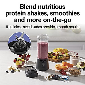 Hamilton Beach Mini Cordless Portable Personal Blender and Hamilton Beach Portable Blender for Shakes and Smoothies