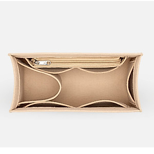 Lckaey purse insert for book tote book small tote organizer organizer 2008beige-M