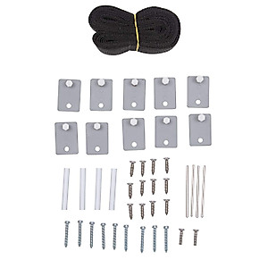 SunSolar Solar Cover Attachment Kit - for Above Ground Pool Reels — Includes 4.5-Feet Nylon Straps, Plastic Cover Fasteners and Screws — Designed to fit an Aluminum Pole on a Solar Cover Reel Set