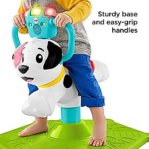 Fisher-Price Toddler Ride-On Learning Toy, Bounce and Spin Puppy Stationary Musical Bouncer for Babies and Toddlers Ages 12+ Months (Amazon Exclusive)