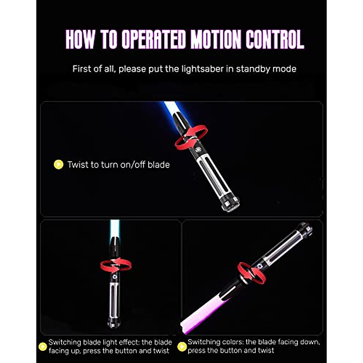 Dueling Light Saber, Motion Control Lightsabers for Adults,Smooth Swing Light Saber with 10 Sound Fonts,RGB 12 Colors Changeable, Metal Hilt for Halloween Cosplay Party,Birthday Gift, Grey,S9