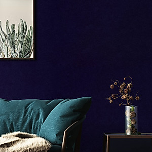 CHIHUT Dark Blue Self Adhesive Velvet Drawer Liner for Jewelry Dresser Velvet Wallpaper Peel and Stick Velvet Flocking Liner Soft Felt Fabric Contact Paper for Jewelry Box Liner DIY Craft 17.7''x236''