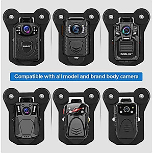 BOBLOV Body Camera Magnet Mount, 6pcs/8pcs Magnets Optional, Universal Magnetic Suction Back Clip, Make from Black Silica,Stick to Clothes for Universal All Brand Body Camera (12x10cm)