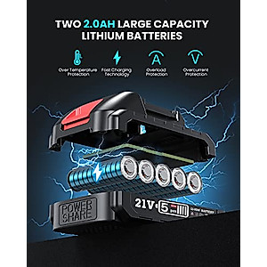 Seesii 3/8" Cordless Ratchet High Torque, 70Ft-lbs Electric Ratchet Wrench Set w/Two 2.0Ah Batteries,21V 2100 RPM Variable Speed Ratcheting Wrench w/ 6 Sockets,1/4'' Adapters,3'' Extension Bar, RT700