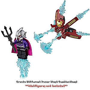 LEGO Minifigure Super Heroes Marvel, DC Accessories - Power Blasts Energy Effect Elements Multipack (with Display Stand)