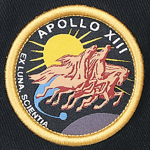 ililily Premium NASA Meatball Logo Embroidery Baseball Cap Apollo 1 Patch Hat (XL, Black)