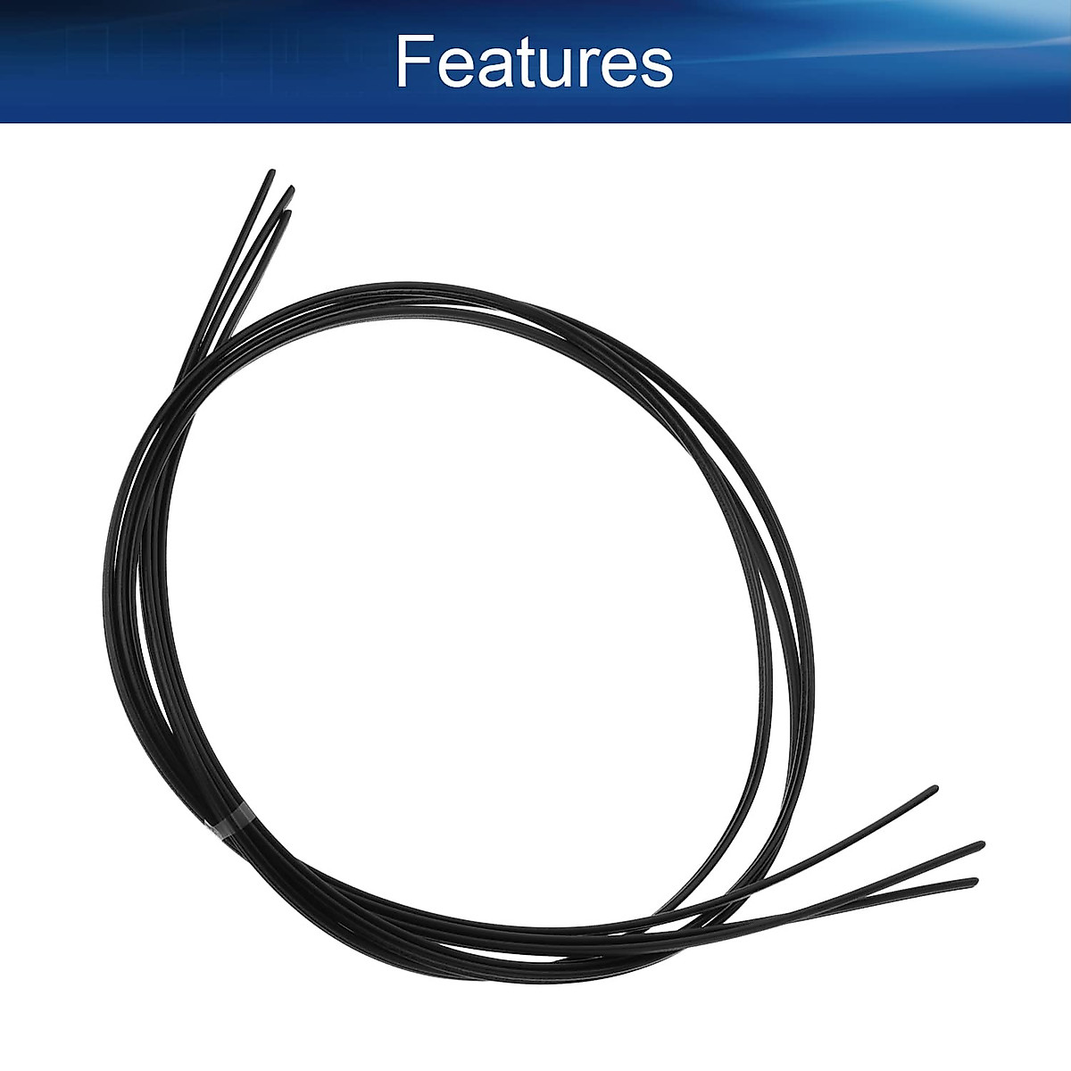 Bettomshin 3Pcs 3.28Ft Length PE Welder Rods Plastic Welding Rods, 0.2Inch Wide 0.1Inch Thick for Pipe Dustbin Fenders Black