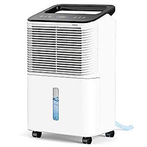 TABYIK 30 Pint Dehumidifier for Basement, with Drain Hose for Large Bedroom Bathroom, with Auto Humidity Control, 24H Timer