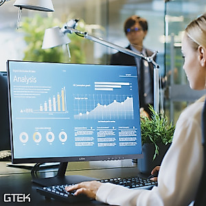 GTEK 24 Inch Frameless Computer Monitor, FHD 1080p LED Display, LCD Screen, HDMI VGA, 75Hz Refresh Rate, VESA Mountable, Low-Blue Light PC Monitor for Office Work - F2407V