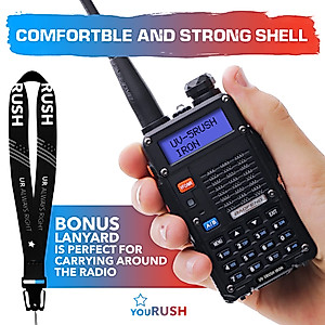 Baofeng UV-5R 8Watt Ham Radio with: Baofeng Battery BL-5 2800mAh, USB Baofeng Programming Cable, Radio Pouch and Speaker Mic Compatible with: Baofeng UV5R, BF-F8HP, UV-5X3