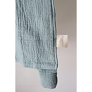 Marlowe & Co Organic Cotton Muslin Lion Lovey Blanket, Organic Cotton Muslin Lion Security Blanket (Sage)