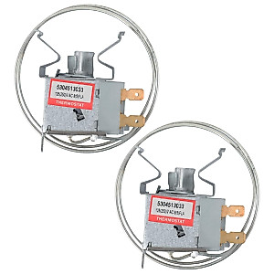 5304513033 Refrigerator Temperature Control Thermostat Compatible with Top Brand Replaces PS12365300, 216715200, AP6284905, 216715201, 297216033 and 297216037 (2-Packs)