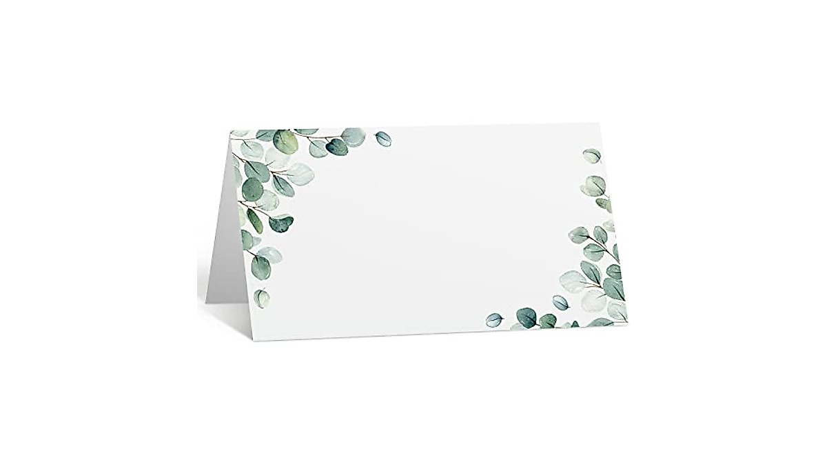100 Pack Watercolor Place Cards for Wedding Greenery Seating Place ...