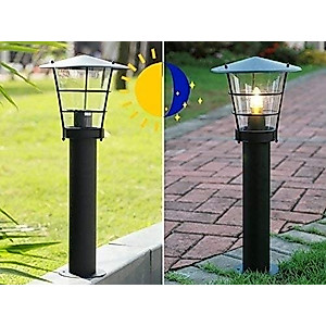 XMFXIAO Outdoor Waterproof Modern Street Light Landscape Light Retro Door Column Post Simple Stainless Steel Lawn Light Garden Light LED Garden Light Home Grass Light