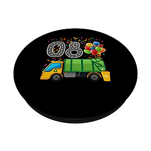 Happy O8 Waste Picker Dumpster Garbage Truck PopSockets Swappable PopGrip