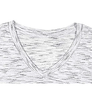 Love Your Flock Shirt Women V-Neck Letters Print Short Sleeves Funny Graphic Tee Casual Tops T Shirts Size L (Light Grey)