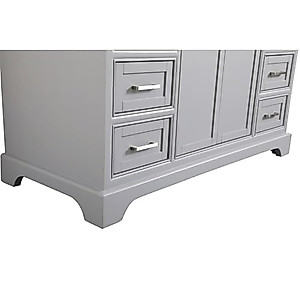 Elegant Kitchen and Bath 48 inch Single Bathroom Vanity Cabinet Set - Light Grey
