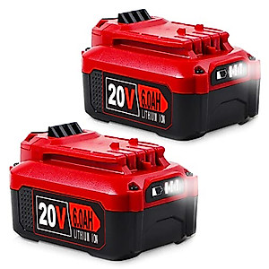 PDstation 【Upgraded to 6000mAh】 2PACK CMCB204 20V Lithium Battery for V20 Craftsman 20v Battery MAX CMCB202 CMCB201 CMCD700C1 CMCS500B All of V20 Cordless Power Tools