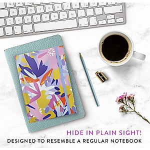 Password Book with Alphabetical Tabs - Hardcover Abstract Florals - 5 x 7 inches - Beautiful Password Organizer - Password Keeper Book for Internet Details - Internet password book