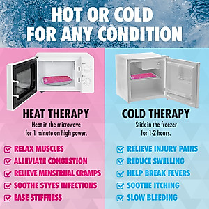 Perfect Remedy 2-Pack Gel Ice Packs for Injuries, Soft and Flexible Hot & Cold Compress, Soothing Ice Packs Aid for Sprains, Strains & Soreness conditions, Alternative to Hot Water Bottles (Pink, Reg)