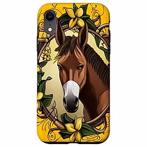 iPhone XR Mule Surrounded By A Wreath Of Yellow jessamine Tattoo Art Case