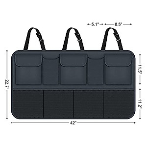 Car Trunk Organizers,Backseat Hanging Organizer with 9 Large Storage Bag,Car Trunk Tidy Storage Bag Organizer