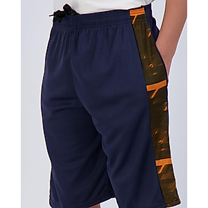 Boys Workout Quick Dry Shorts Youth Clothes Mesh Active Athletic Basketball Soccer Kid Gym Running Teen Dry-Fit L (12-14) 5-Pack