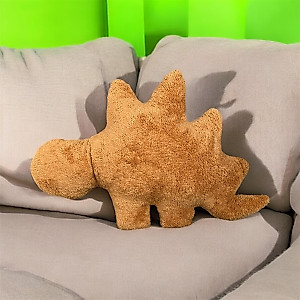 Svetlanium Dinosaur Nugget Plush Pillow - 13 * 18 inch Dino Chicken Nugget Stuffed Toy for Kids - Cute Room Decor, Fun Gifts (Stegosaurus)