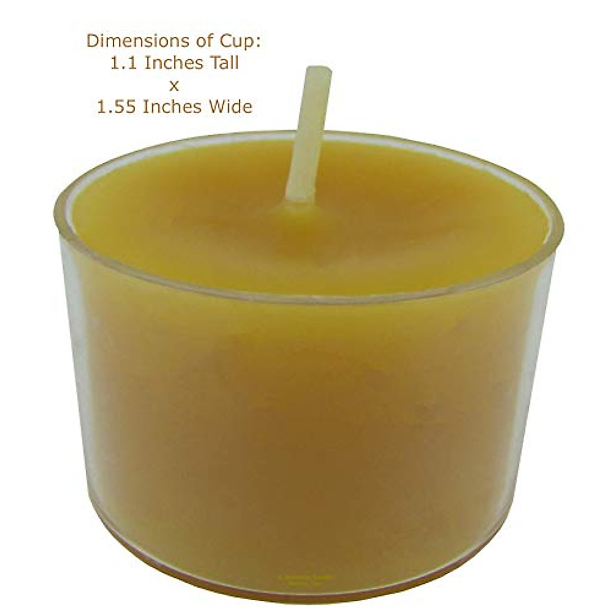 Beeswax Candle Works, 8-Hour Tea Lights (Pack of 18) 100% USA Beeswax