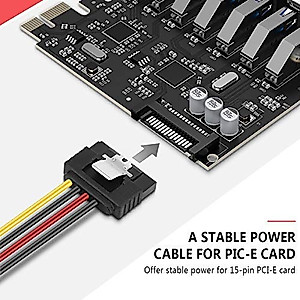 BENFEI SATA Power Extension Cable, 3 Pack 15 Pin SATA Male to Female Extender Cable Cord Adapter for Hard Drive Disk, HDD, SSD, PCIE, 8 inches