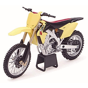 New-Ray 1/12 Suzuki RM-Z450 2014 Suzuki Motocross/Off-Road Bike, Yellow, (57643)