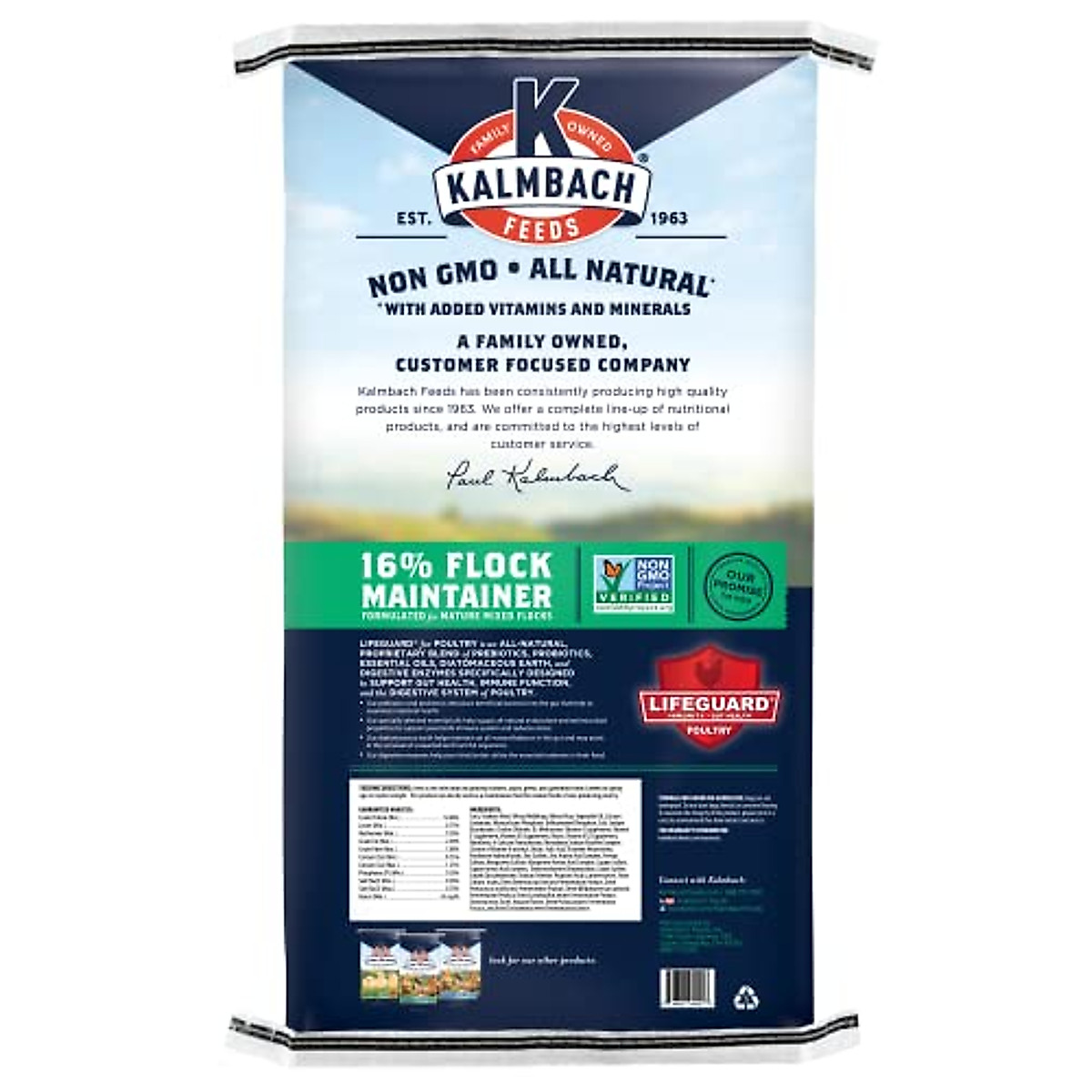 Kalmbach Feeds All Natural Non-GMO Flock Maintainer Pellets for Mixed Flocks of Poultry