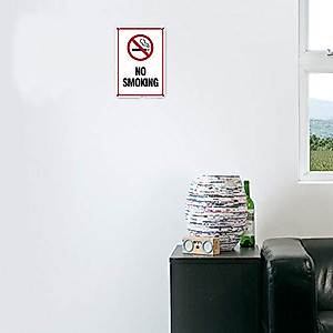 Sigo Signs - No Smoking Metal Sign, (4 Pack) 10x7 Inches, Rust Free .040 Aluminum, Fade Resistant, Made in USA