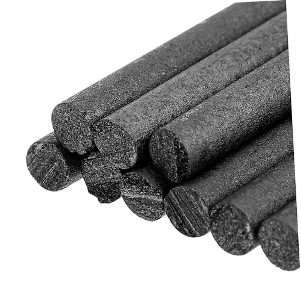BUGUUYO 10pcs Electrode Bar Carbon Fiber Rod Carbon Rods Electrode Rod Tube Graphite Rods Electrode Graphite Stir Rod Electrode Tube Bar Carbon Fiber Tubes Electrode Cylinder Arc Rod Black