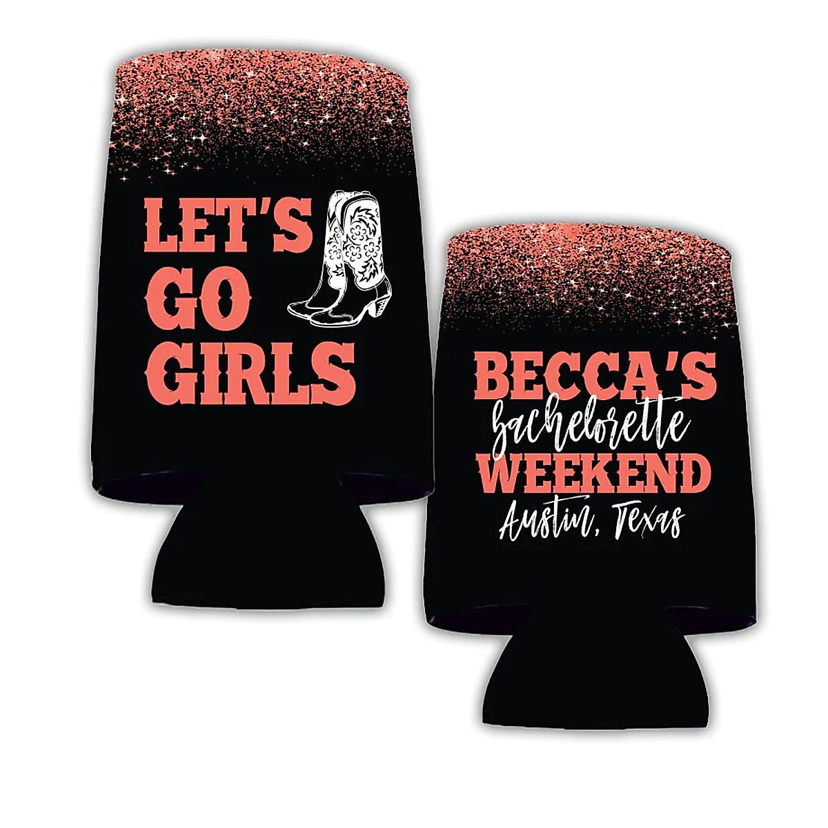 VictoryStore Customized Slim Austin Bachelorette Party Can Coolers, Bridal Shower Slim Can Holder, Bachelorette Party Favors (24)