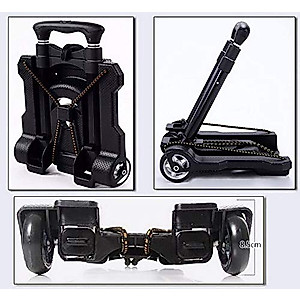 Portable Folding Hand Truck Dolly Utility Cart Foldable Trolley Put in Backpack Push Luggage Flatbed Cart