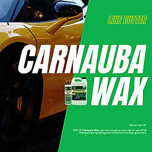 3D Carnauba Wax - High Gloss, Deep Shine Brazilian Carnauba Liquid Wax - Long Lasting UV Paint Protection - Easy Application on Cars, RVs, Boats, Motorcycles - Non-Staining Detailing Products 16oz.