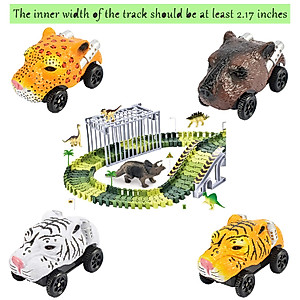 Save Unicorn Tracks Cars Replacement only, Toy Cars for Most Tracks Glow in The Dark, Car Track Accessories with 3 Flashing LED Lights, Compatible with Car Tracks for Kids Girls and Boys(4pack)