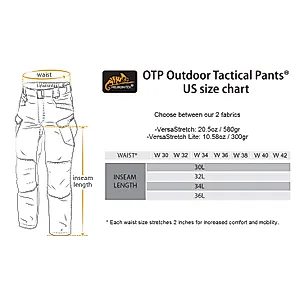 Helikon-Tex OTP Outdoor Tactical Pants - Water Resistant Ripstop Mens Cargo Pants - Outback Line - Lightweight, Hiking, Law Enforcement, Work Pants, Shadow Grey VersaStretch Lite Waist 38 Length 30