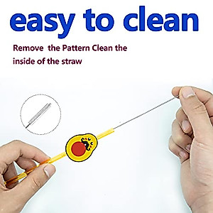 24pcs Cinco De Mayo Fiesta Theme Beverage Cocktail Straws for Mexico Fiesta Taco Party Supplies Party Favor with 2 Pieces Straw Cleaning Brushes, 6 Colors Straws