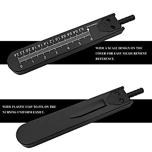 BLMHTWO EKG Calipers, ECG Calipers Caliper for Nurses Measuring Tool with Ruler and Help Read ECGs Stainless Steel Black Reliable Useful EKG Caliper for Paramedic School Cardiology Electrocardiogram