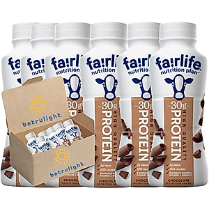 Fairlife Protein Shakes Ready to Drink |Nutrition Plan Protein Shake Chocolate with 30g of High Protein Nutrition Shake| Core Power Elite |Fair life Protein Shakes is Lactose Free,11.5 Fl Oz Pack of 6 | Every Order is Elegantly Packaged in a Signature BET