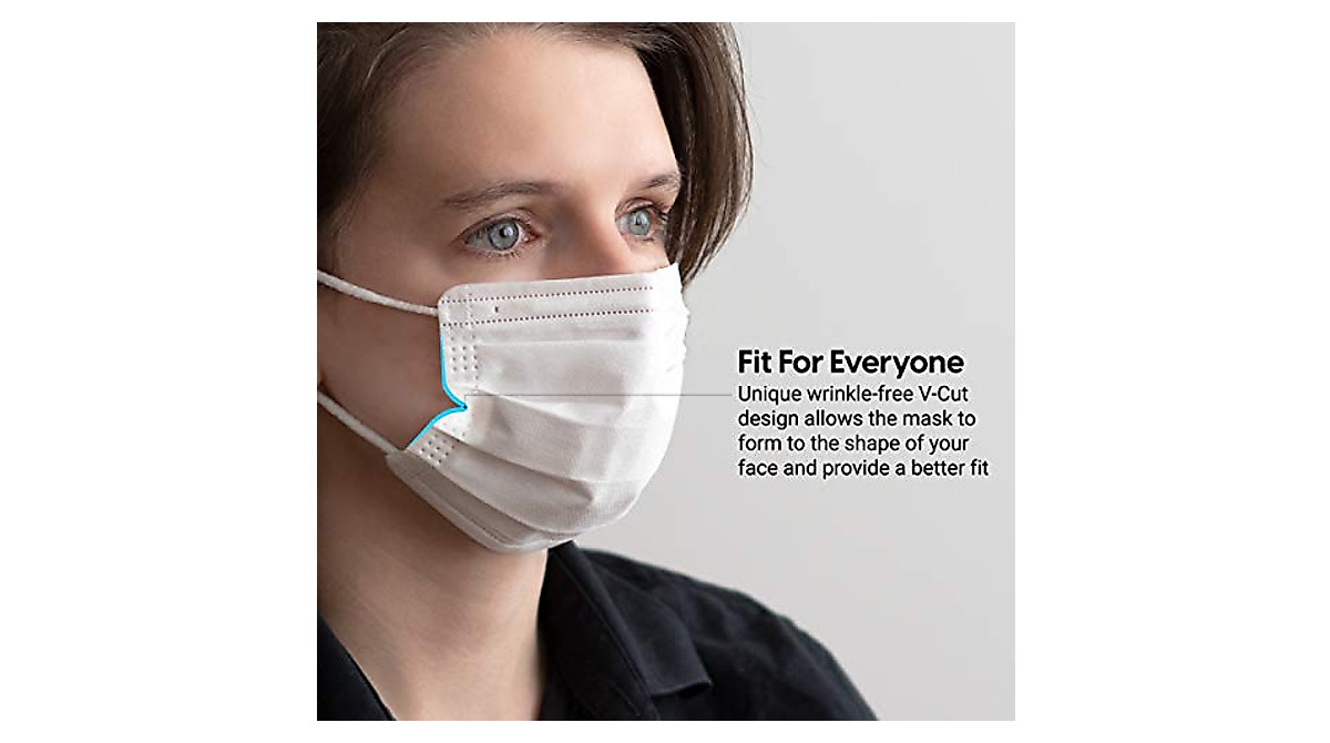 IRIS USA 50 PC Face Masks - Comfortable & Breathable