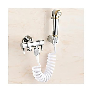 G1/2" Soft Bidets Hose Tube ABS Spring Flexible Shower Hose For Water Plumbing Toilet Bidet Sprayer Bathroom Accessories (Color : WHITE)