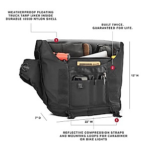 Chrome Citizen Messenger Satchel Bag Seat Belt Buckle 26 Liter Black