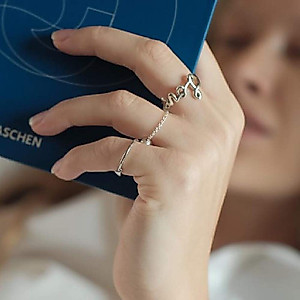Boma Jewelry Sterling Silver Love Cursive Script Ring, Size 6