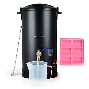FAST MELT 6 Qts Soap Melter for Soap Making - Electric Soap Base Melting Pot Large Capacity with Quick Pour Spout, Auto Melt & Warm Mode Ideal for Homemade Soap Business Easy Clean