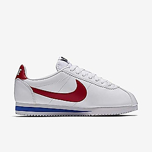 Nike Womens WMNS Classic Cortez Leather 807471 103 - Size 5W White/Varsity Red