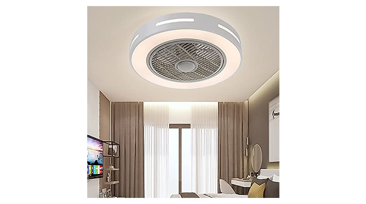 Stylish 20" Modern Ceiling Fan with Light & Remote